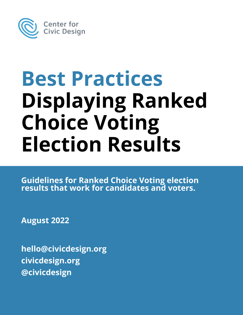 Ranked choice voting | Center for civic design